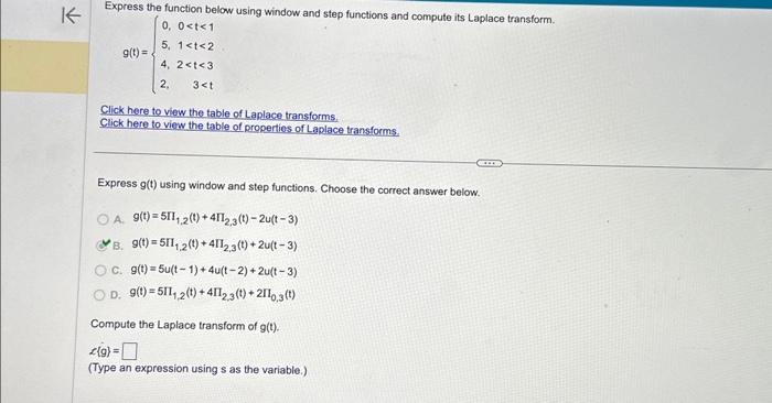 Solved Express the function below using window and step | Chegg.com