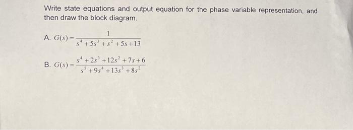 Solved Write state equations and output equation for the | Chegg.com
