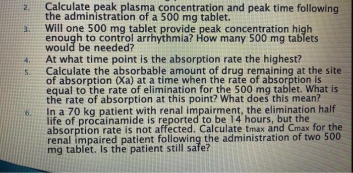 Solved Procainamide Case Procainamide is used for the | Chegg.com