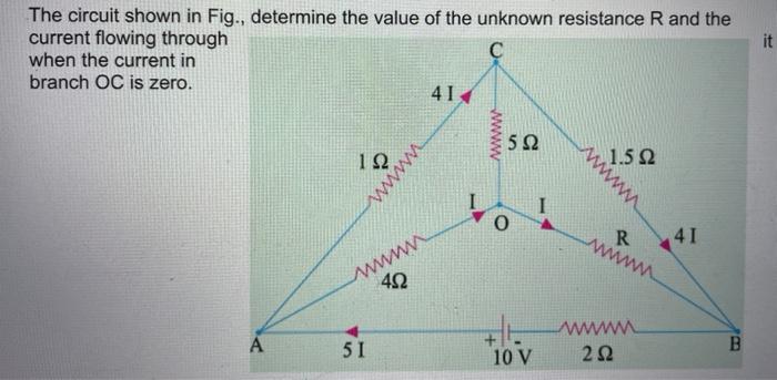 Solved The circuit shown in Fig., determine the value of the | Chegg.com