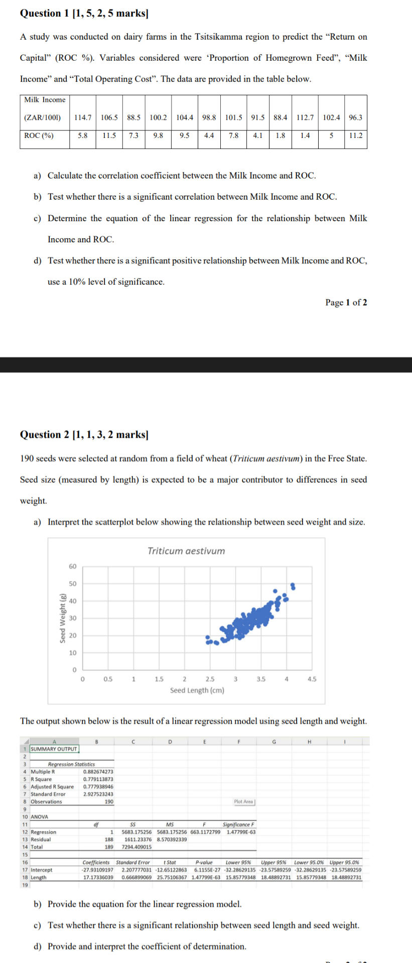Solved Question 1 h = 12 Ex=1205,9 2 -EX² = 121981,2 Ex² = | Chegg.com