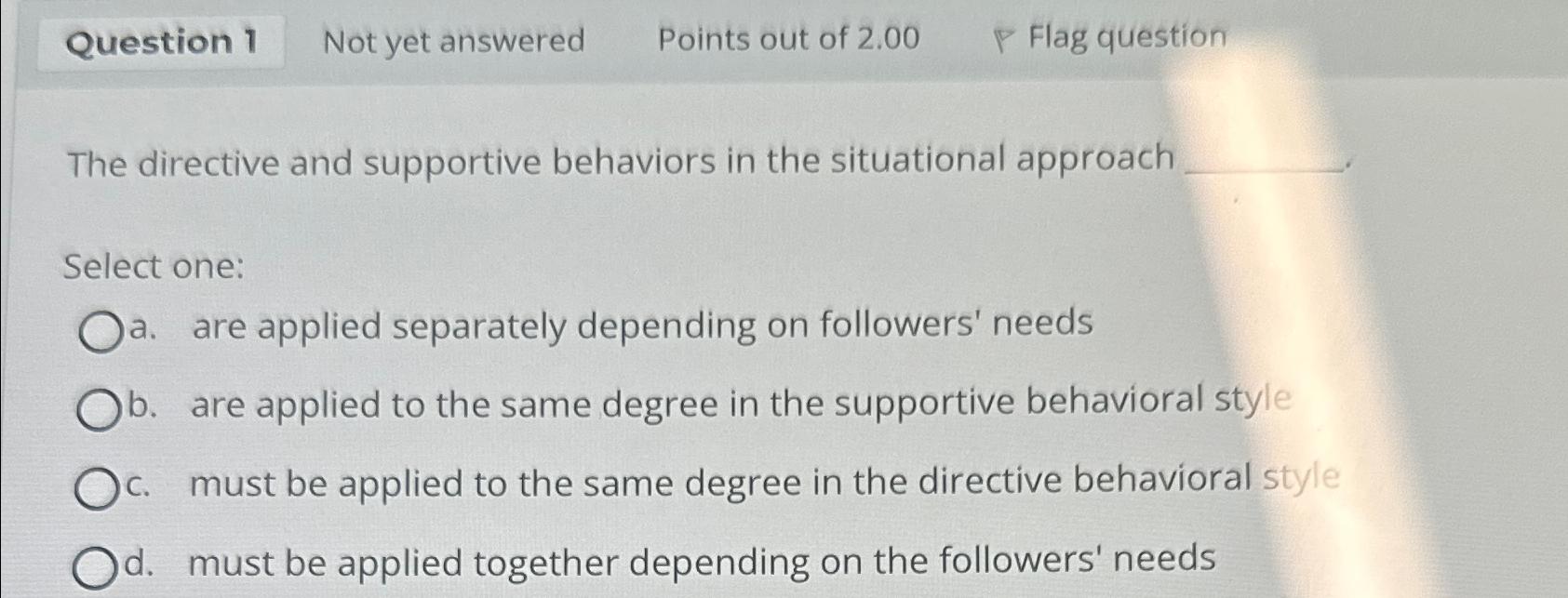Solved Question 1Not yet answeredPoints out of 2.00Flag | Chegg.com