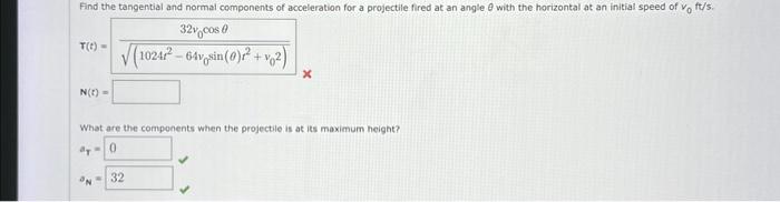 Solved Find the tangential and normal components of | Chegg.com