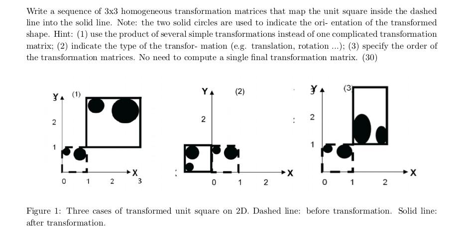 Solved Write a sequence of 3x3 homogeneous transformation | Chegg.com