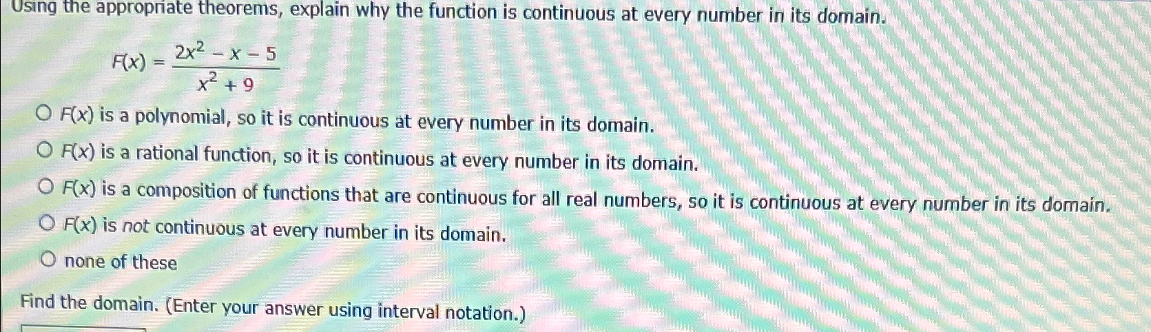 Solved Using the appropriate theorems, explain why the | Chegg.com