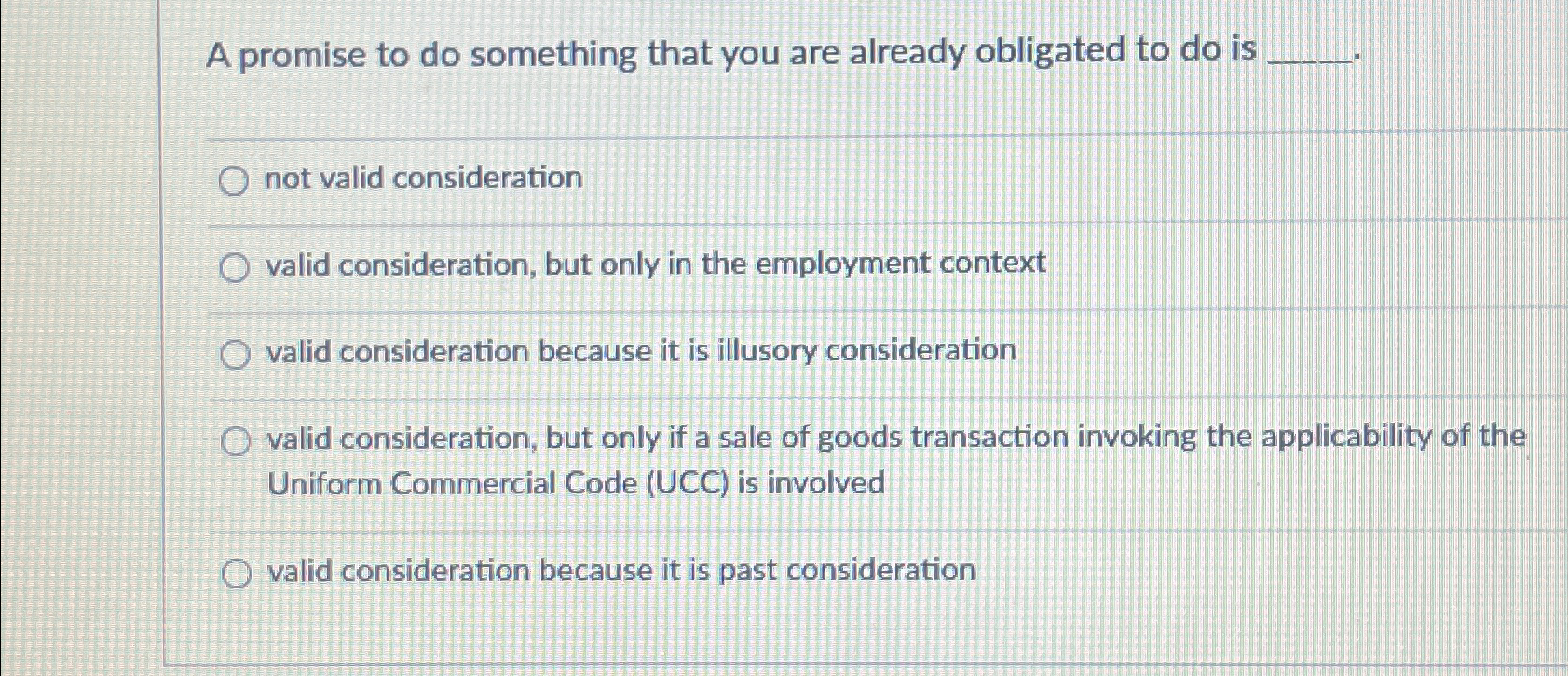 Solved A promise to do something that you are already | Chegg.com