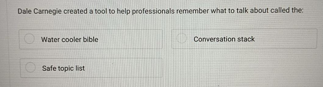 Solved Dale Carnegie created a tool to help professionals | Chegg.com