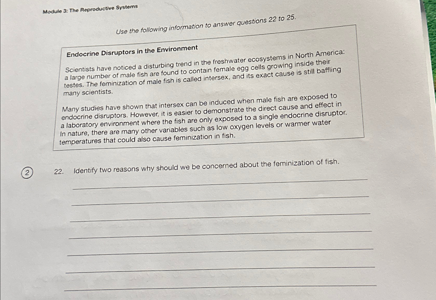Solved Module 3: The Reproductive SystemsUse the following | Chegg.com