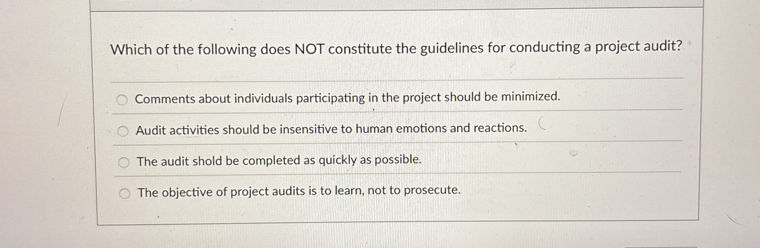 Solved Which of the following does NOT constitute the | Chegg.com