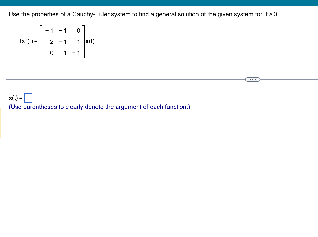 Solved Use the properties of a Cauchy-Euler system to find a | Chegg.com
