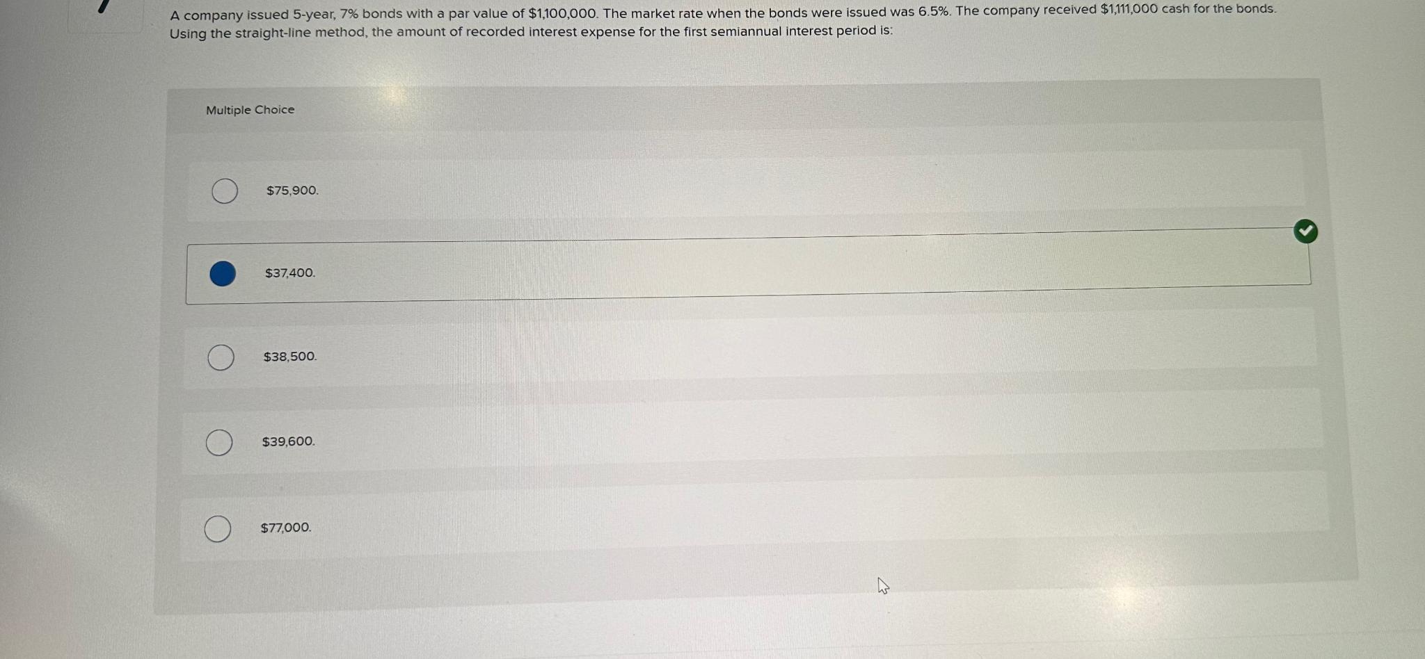 Solved A company issued 5 -year, 7% ﻿bonds with a par value | Chegg.com