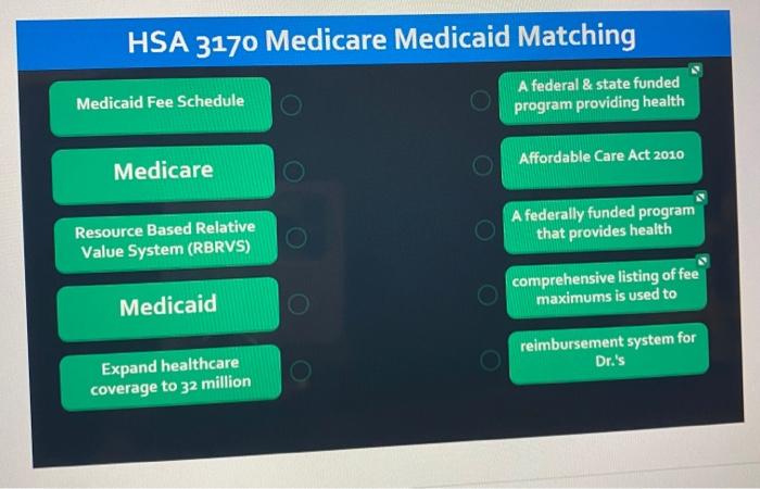Solved HSA 3170 Medicare Medicaid Matching | Chegg.com