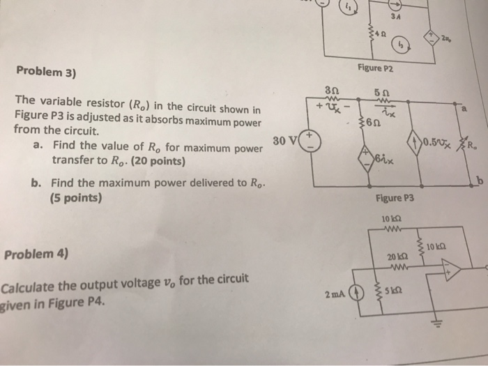 Solved 3A Figure P2 Problem 3) 3η 50 wM The variable | Chegg.com