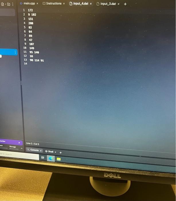 Solved The Assignment In your repl, you will see 5 data | Chegg.com