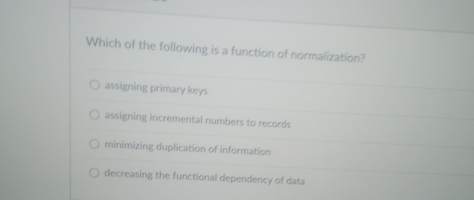 Solved Which of the following is a function of | Chegg.com