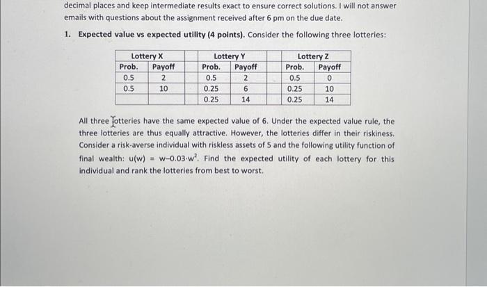 Solved decimal places and keep intermediate results exact to | Chegg.com
