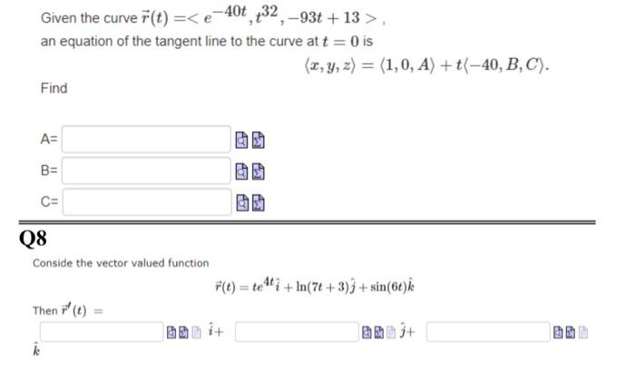 Solved Given the curve r(t)= | Chegg.com