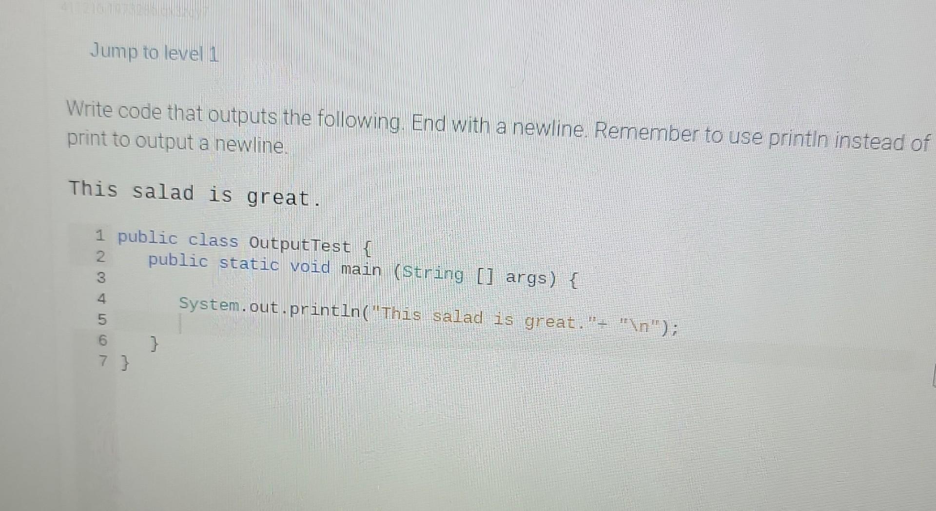  Solved Jump To Level 1 Write Code That Outputs