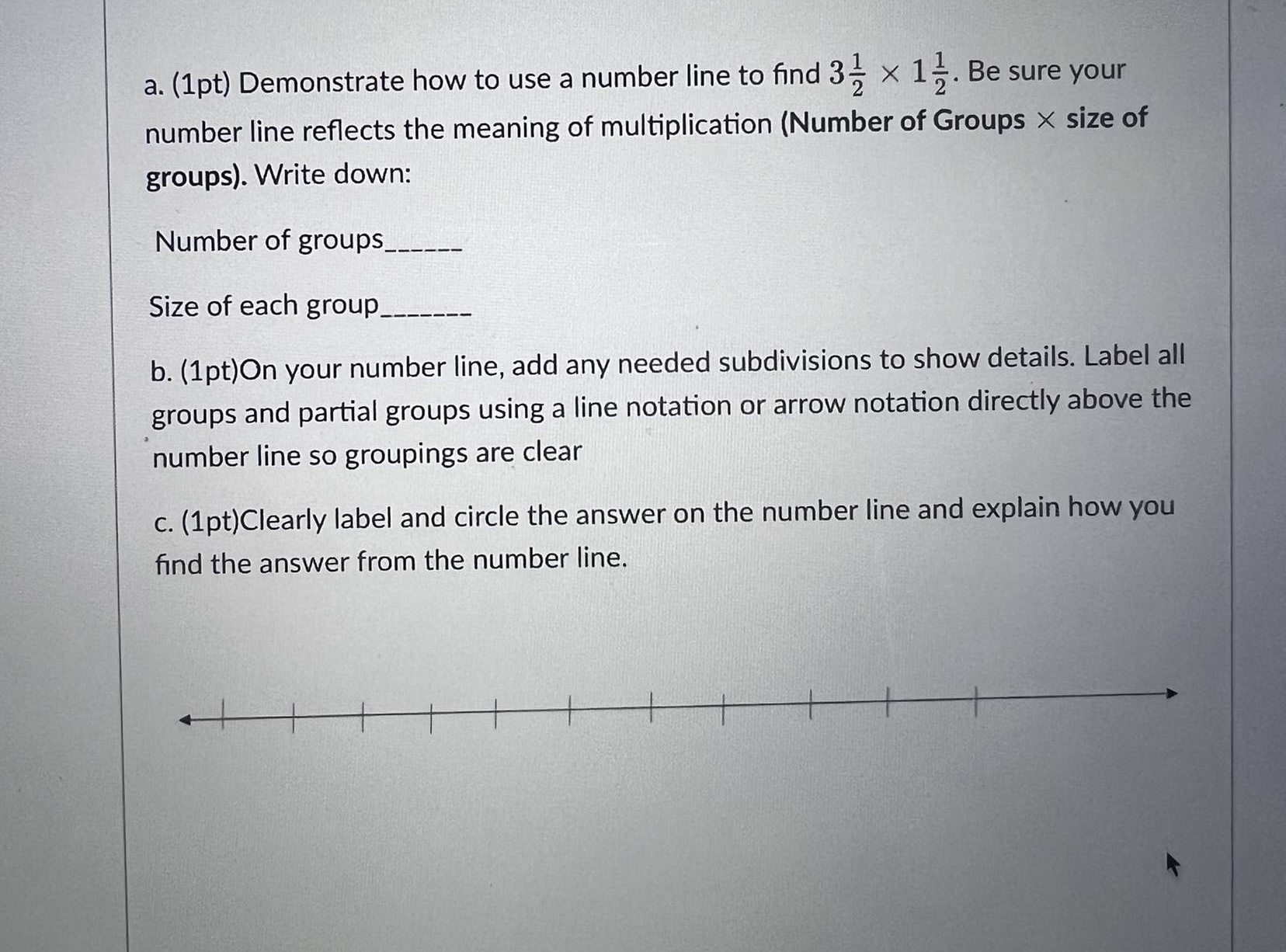 Solved a. (1pt) ﻿Demonstrate how to use a number line to | Chegg.com