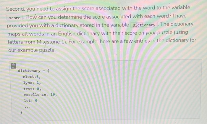 In this milestone, you will write the code that | Chegg.com