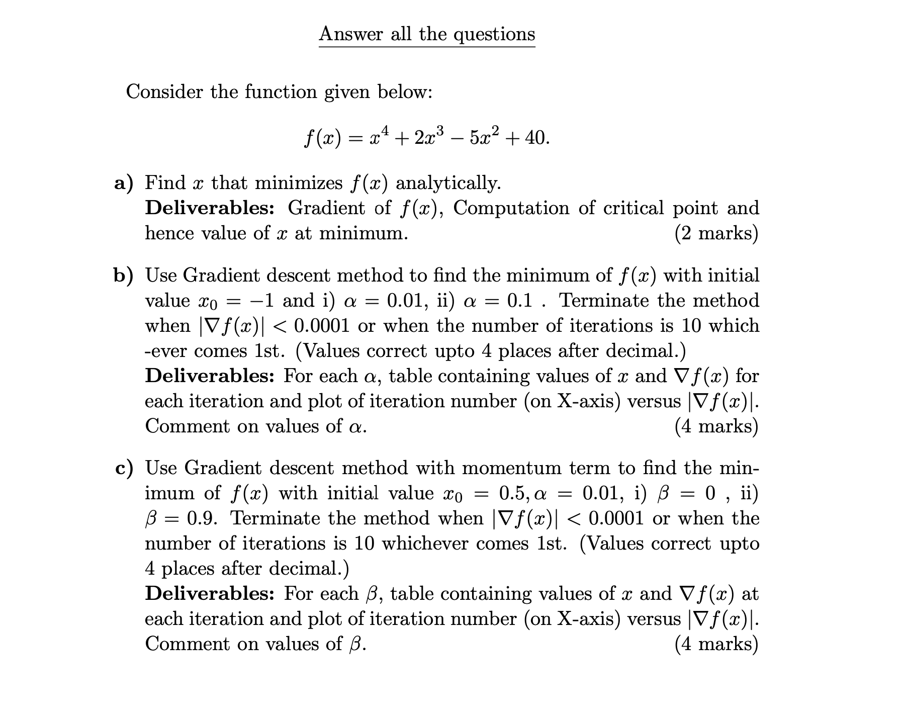 Answer all the questionsConsider the function given | Chegg.com