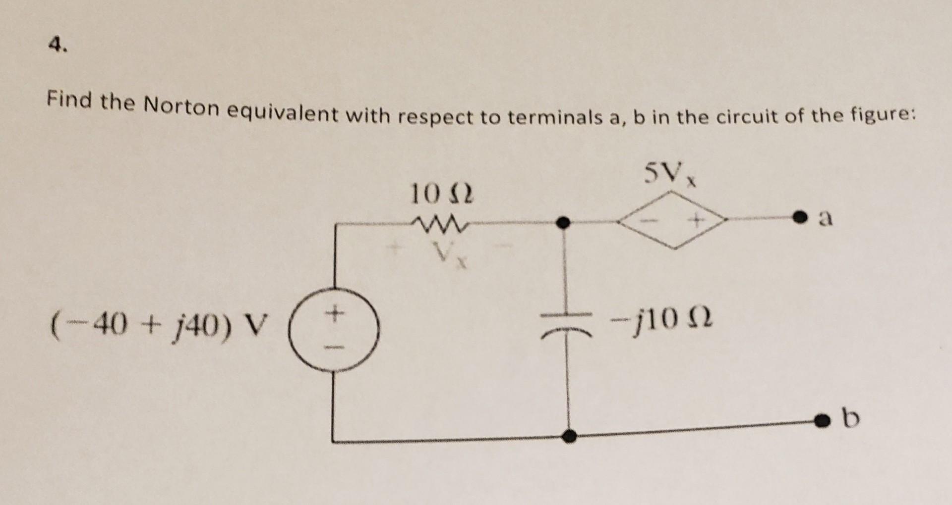 Solved Find the Norton equivalent with respect to terminals | Chegg.com