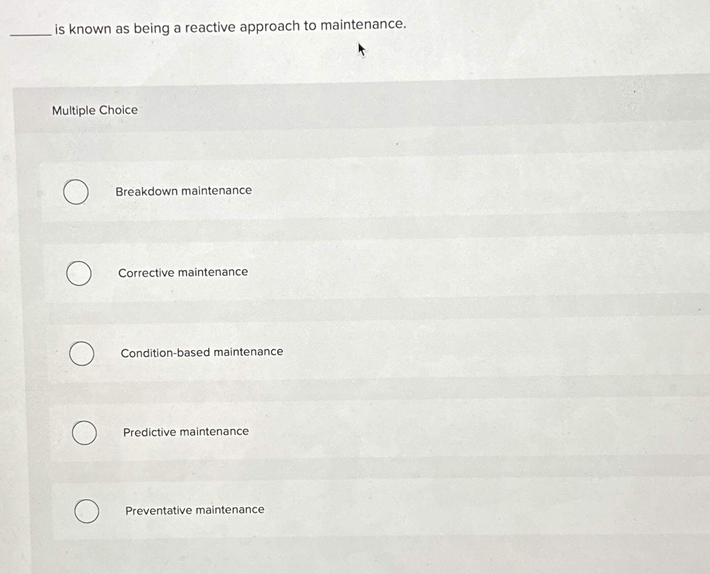 Solved is known as being a reactive approach to | Chegg.com