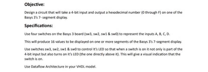Solved Objective: Design a circuit that will take a 4-bit | Chegg.com