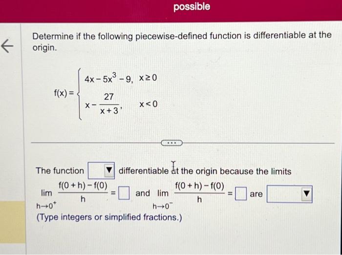 Solved ← Determine if the following piecewise-defined | Chegg.com