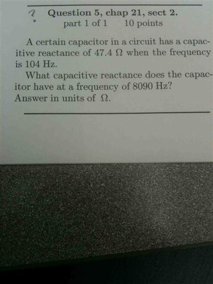Solved A certain capacitor in a circuit has a capacitive | Chegg.com