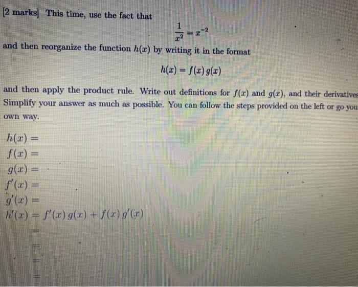 Solved When you are taking derivatives of more complicated | Chegg.com