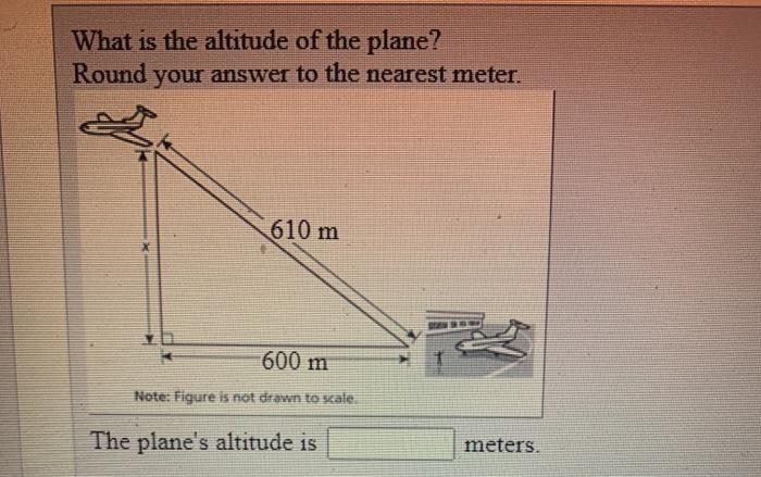 Solved What is the altitude of the plane? Round your answer | Chegg.com