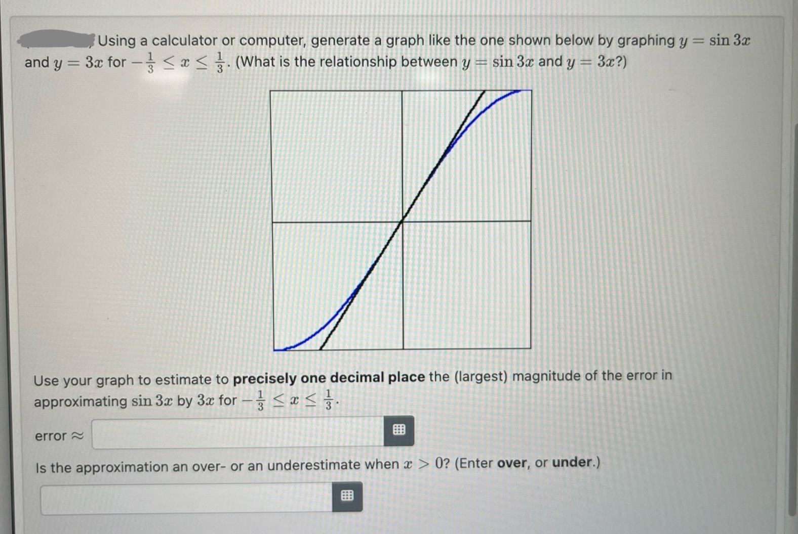 Solved Using a calculator or computer, generate a graph like | Chegg.com