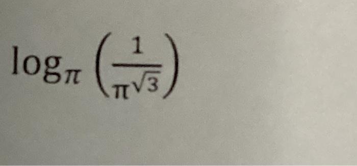 Solved logπ(π31) | Chegg.com