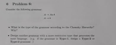 6 ﻿Problem 6:Coselter the following | Chegg.com