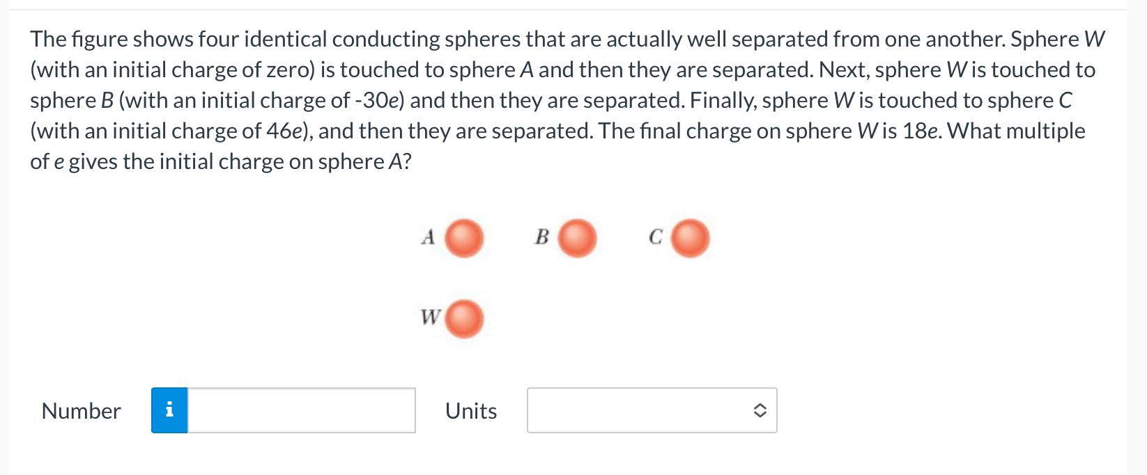 Solved The figure shows four identical conducting spheres | Chegg.com