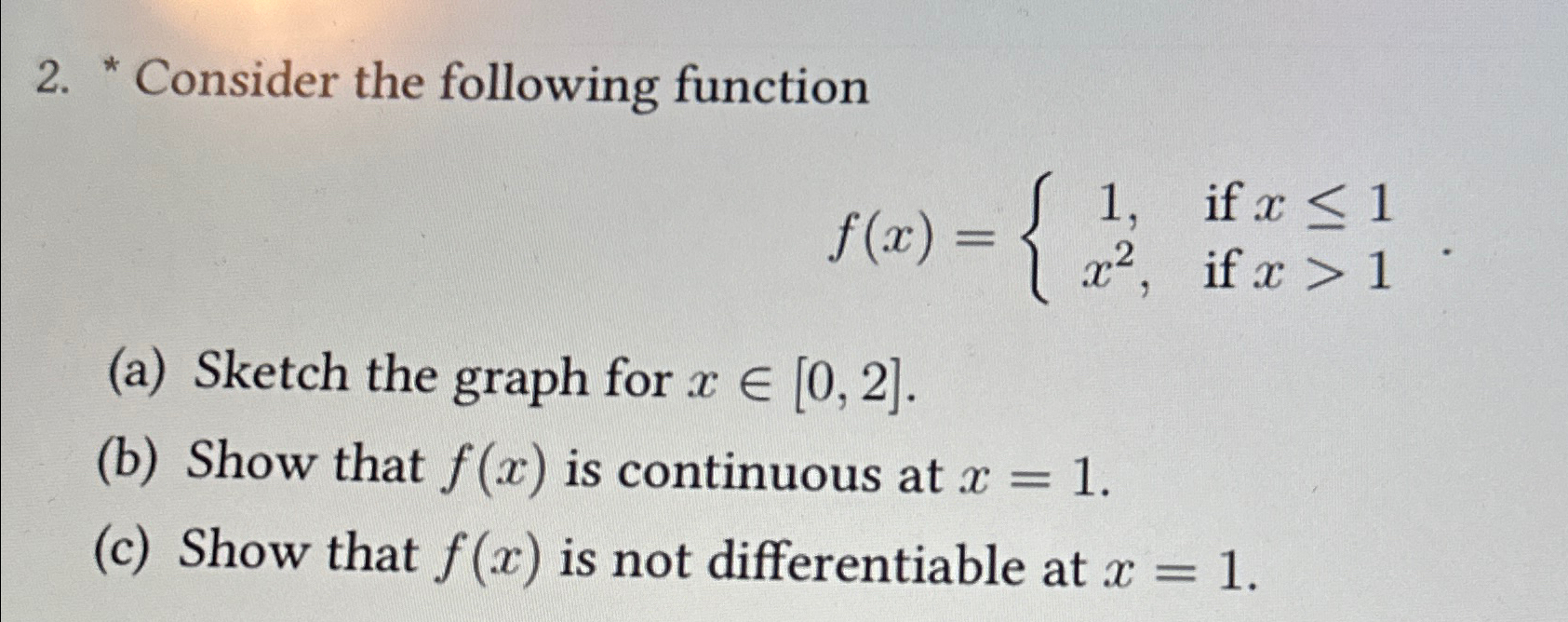 Solved Consider the following | Chegg.com