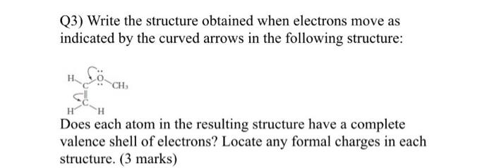 Solved (3) Write the structure obtained when electrons move | Chegg.com
