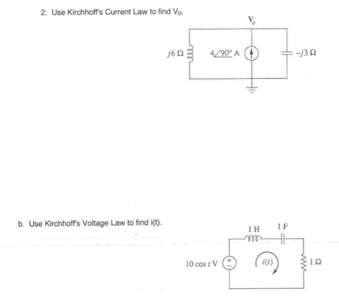 Solved Use Kirchhoff's Current Law to find V/-b. ﻿Use | Chegg.com