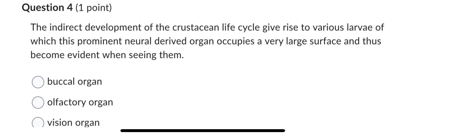 Solved Question 4 (1 ﻿point)The indirect development of the | Chegg.com