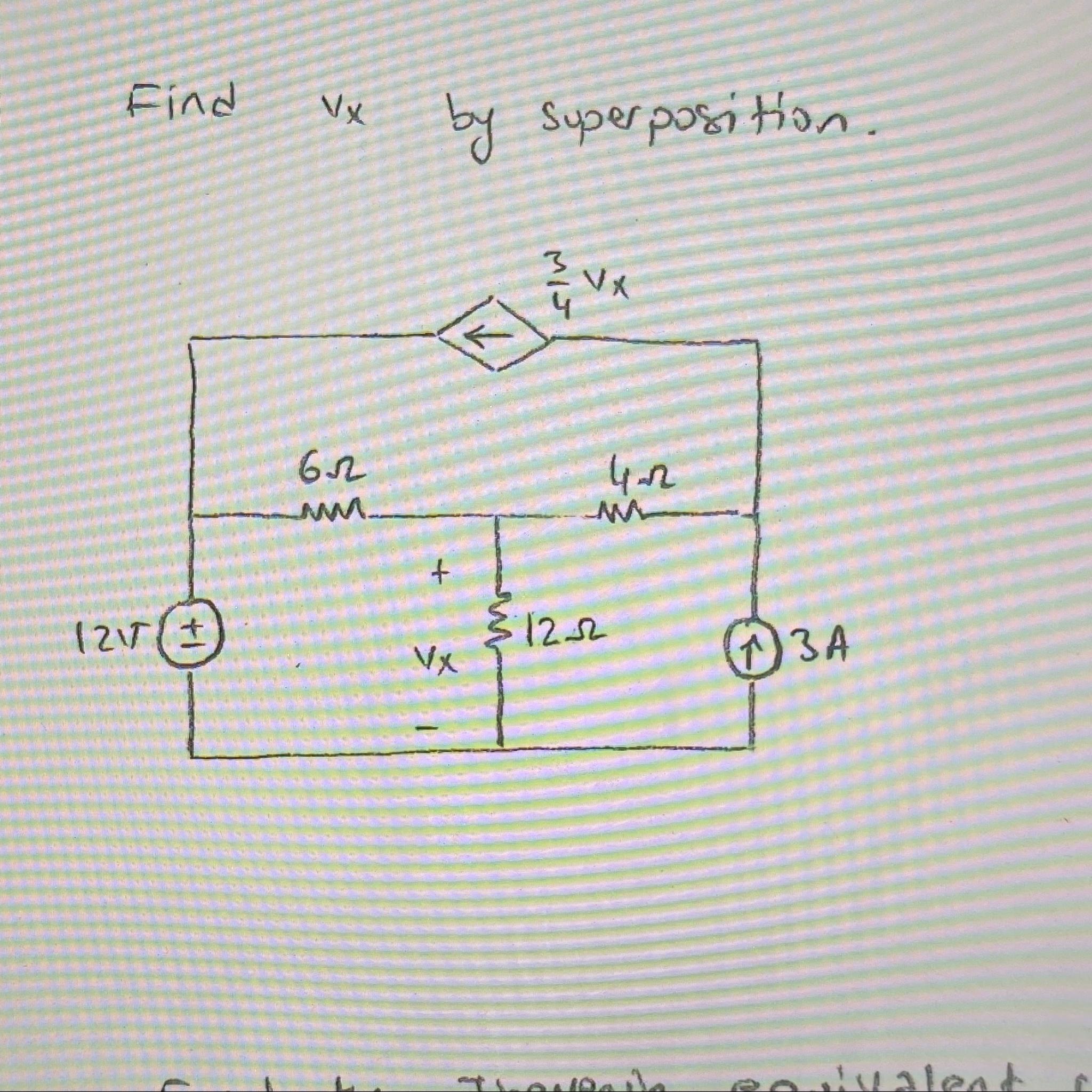 Solved Find vx ﻿by superposition. | Chegg.com