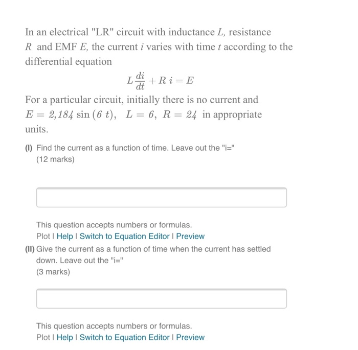 Solved In an electrical "LR" circuit with inductance L, | Chegg.com