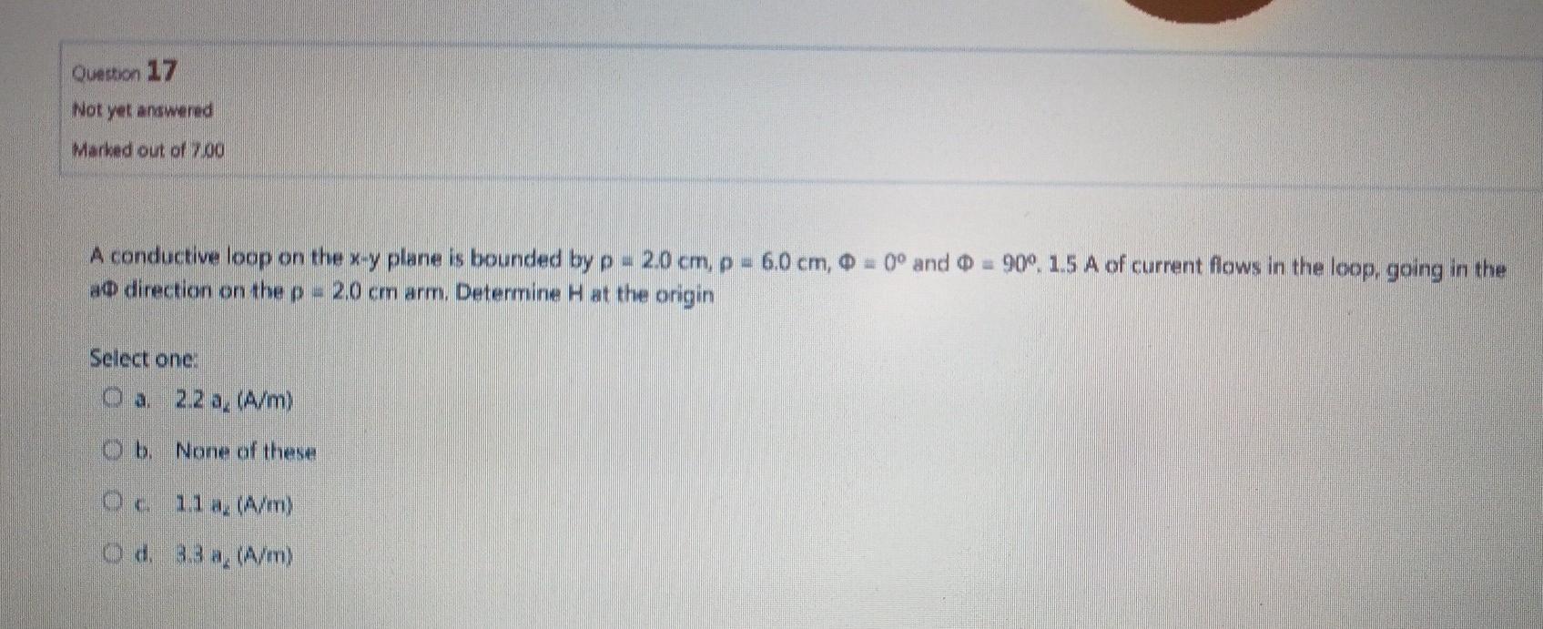 Solved A conductive loop on the x−y plane is bounded by | Chegg.com