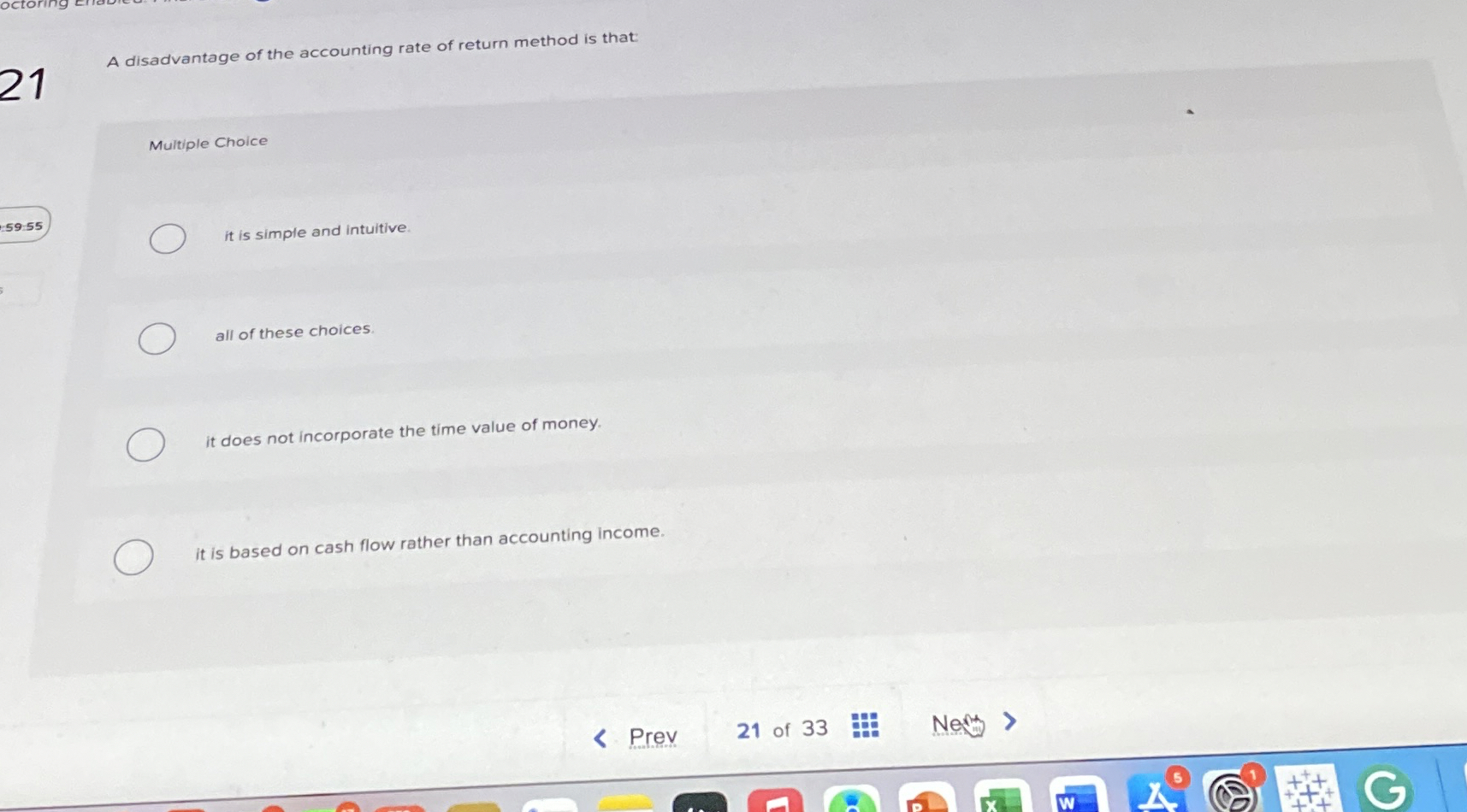 Solved 21A disadvantage of the accounting rate of return | Chegg.com