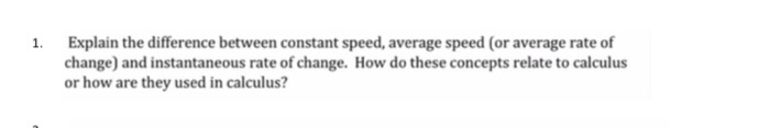 Solved What is the difference between average speed, | Chegg.com