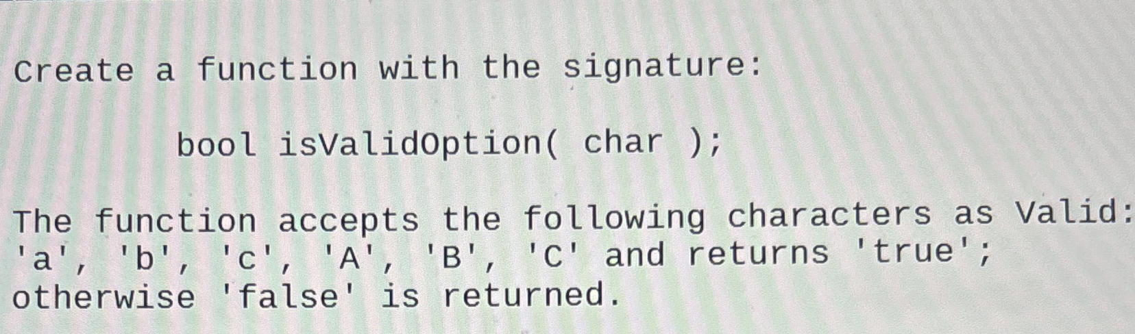 Solved create a C++ ﻿function with the signature:bool | Chegg.com