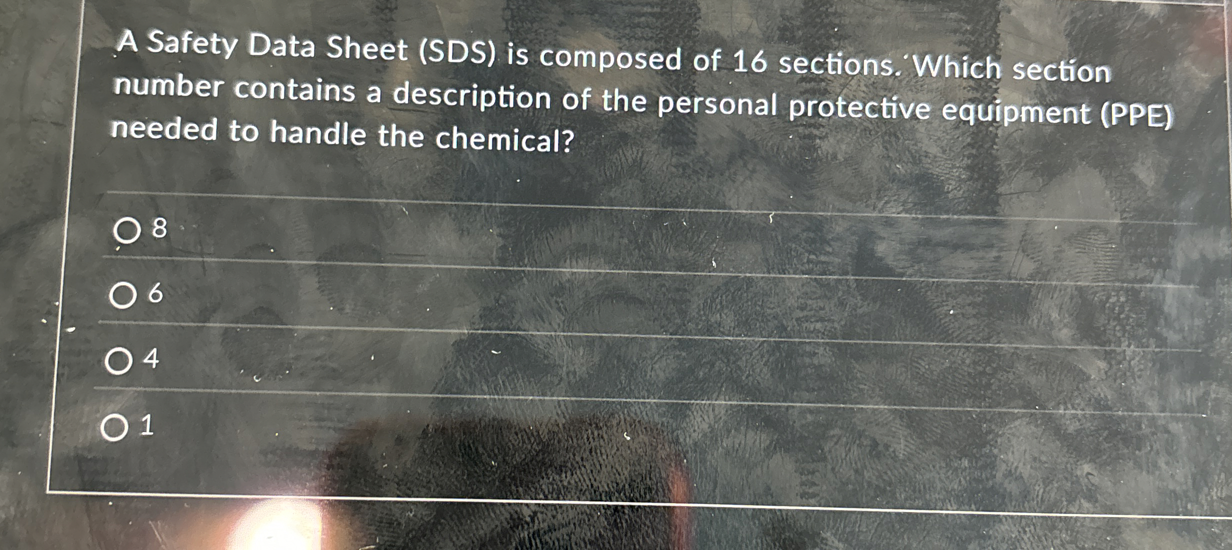 A Safety Data Sheet (SDS) ﻿is composed of 16 | Chegg.com