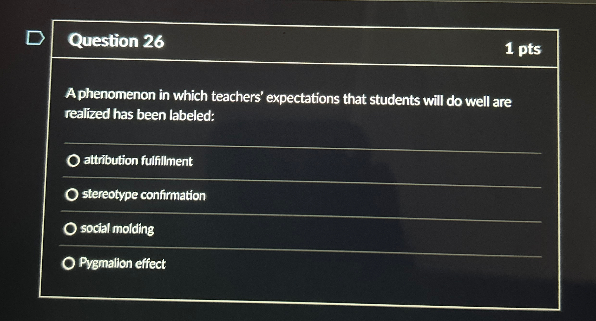 Solved Question 261 ﻿ptsA phenomenon in which teachers' | Chegg.com