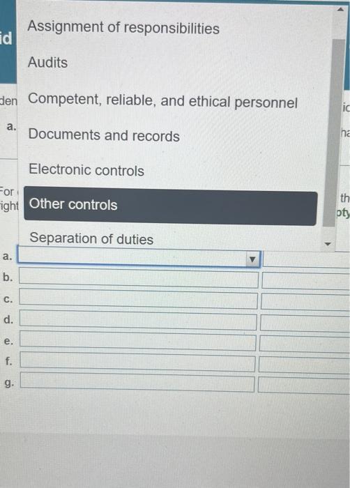 Solved Identify the missing internal control procedure in | Chegg.com