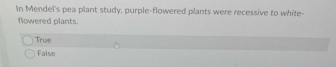 Solved In Mendel's pea plant study, purple-flowered plants | Chegg.com